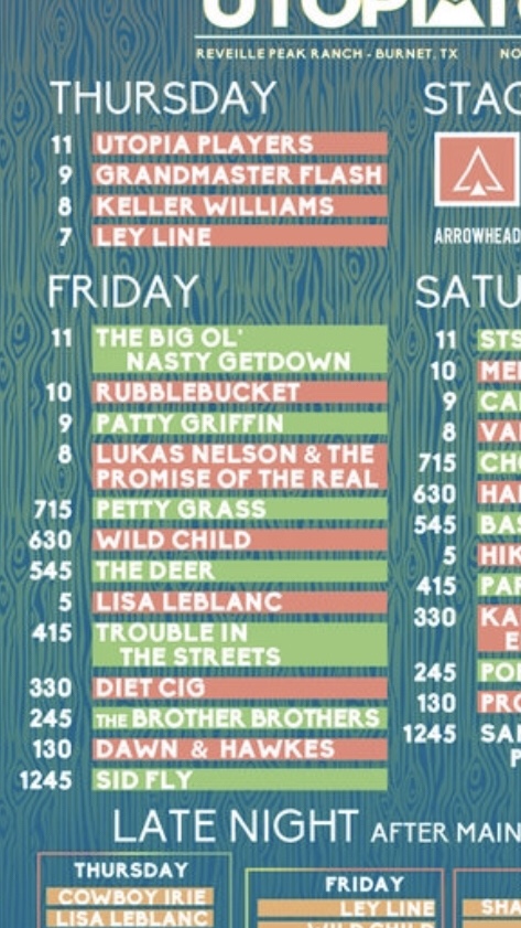 Utopia Fest 2018 – Live Music Info for Austin and San Francisco